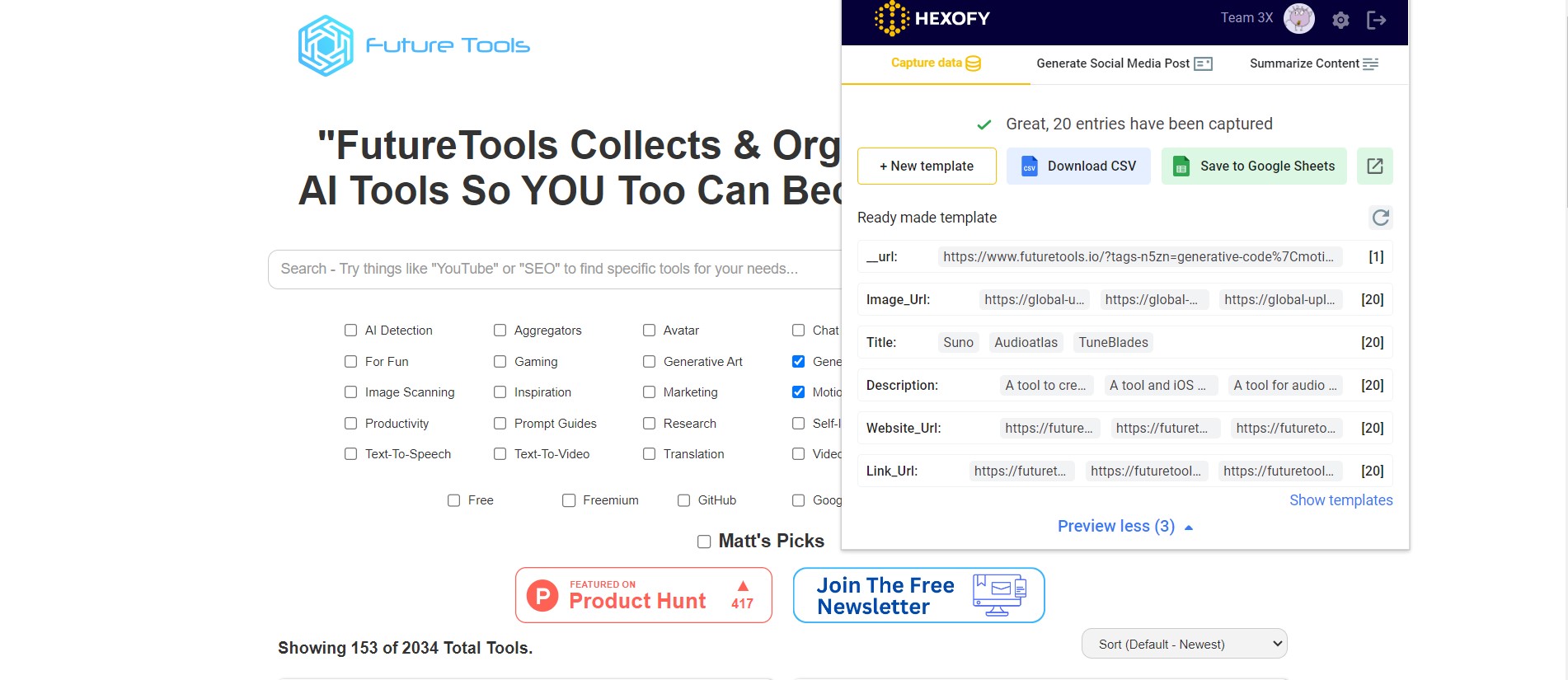 How to scrape AI tool directories - Academy | Blog | Hexofy