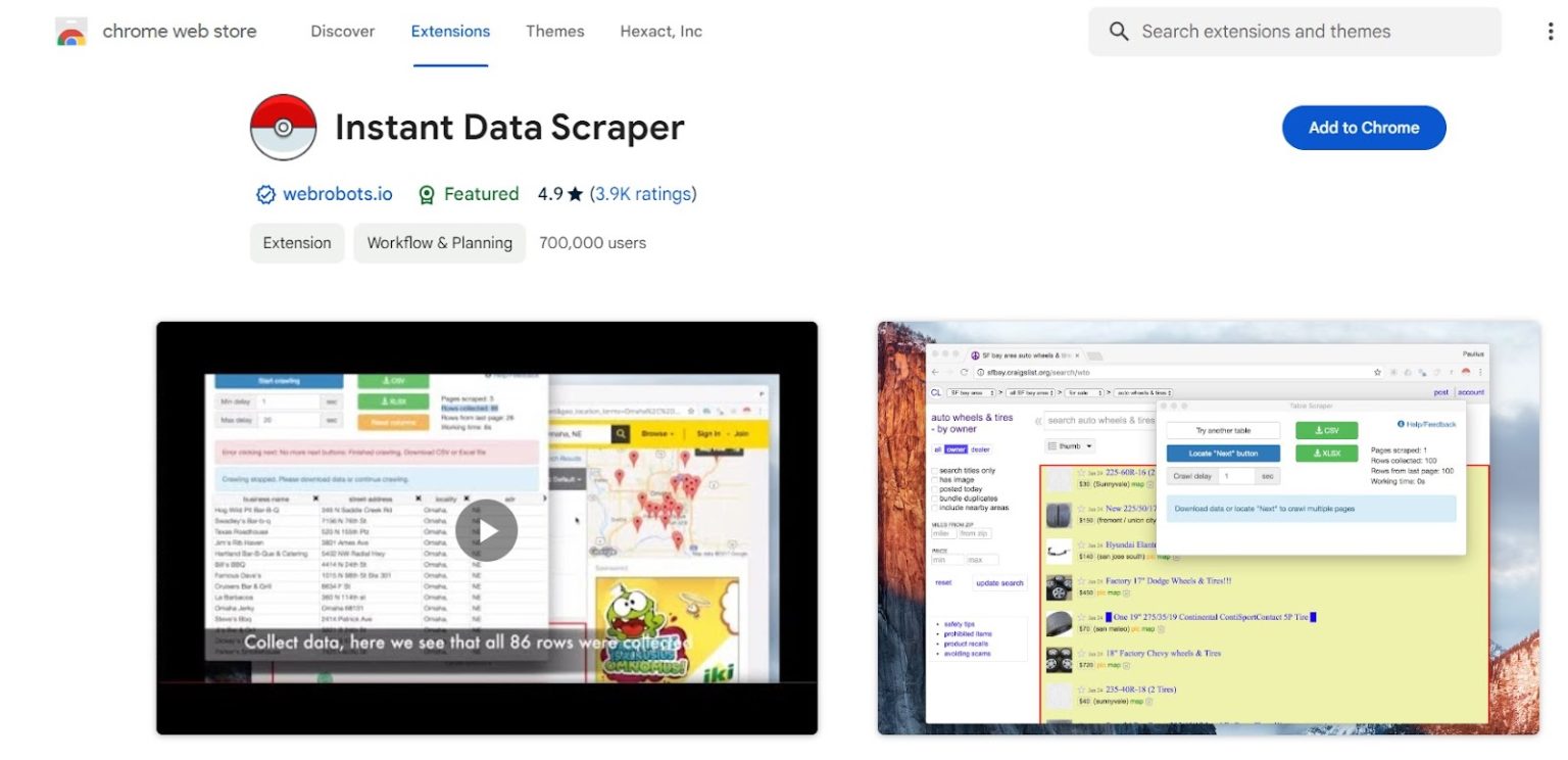 Instant Data Scraper Review & Alternatives 2024: Main Features and Use ...